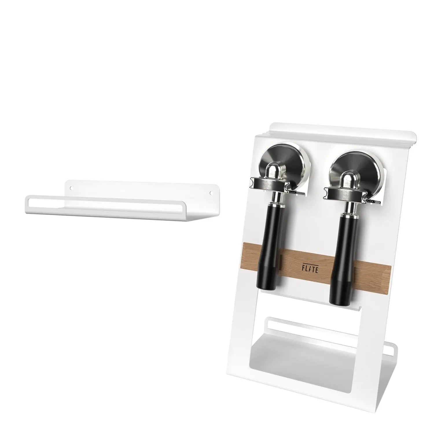 FLATE® Barista Station + Universal Shelf Bundle (White)